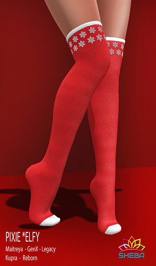 Second Life Marketplace - *Gift* Pixie Stockings *Elfy Gift ~ Maitreya, GenX, Legacy, Reborn, Kupra